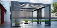 China Outdoor Garden Terrace Gazebo Popular Motorized Aluminum Blinds Pergola for sale