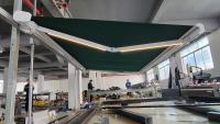 China Outdoor Luxury Full Cassette Retractable Awning With Motor and LED Light Customize Awnings for sale
