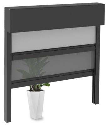 China Outdoor Window Waterproof Fabric Motorized Double Layer Zip Roller Blinds for sale