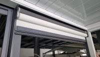 China Outdoor Window Waterproof Fabric Motorized Double Layer Zip Roller Blinds for sale