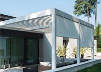 China Windproof Zip Blinds and Glass Doors For Outdoor Louvered Electric Pergola for sale