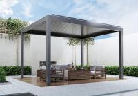 China Windproof Zip Blinds and Glass Doors For Outdoor Louvered Electric Pergola for sale