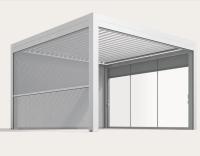 China Outdoor Intelligent Adjustable Garden Aluminum Pergola With Waterproof Zip Blinds for sale