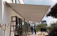 China Customized Outdoor Sun Shade Aluminum Awning Half Cassette Canopy Retractable Arm Awning for sale