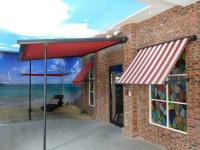 China Aluminum Retractable Window Awnings Drop Arm Canopy for sale