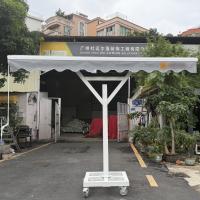 China Heavy Duty Freestanding Retractable Arm Awning with Wheeled Base for Storefront for sale