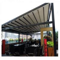 China Customized Waterproof Retractable Awning Aluminum PVC Pergola Roof Sunshade System for sale