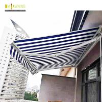 China OUTDOOR FOLDING AWNING Customized Aluminum Alloy Full Cassette Motorized Retractable Side Awning for sale