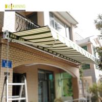 China Balcony Aluminium Waterproof Retractable Awning With Rain Channel Half Box On The Top for sale
