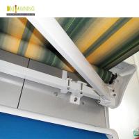 China Aluminium Waterproof Retractable Awning Retractable Garden Canopy With Rain Chennel for sale