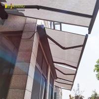 China retractable awning fold arm full cassette awning LED aluminum frame awning for sale
