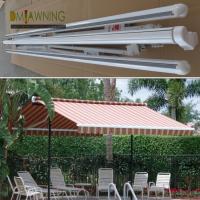 China Free Stand Double Side Waterproof Retractable Awning Hand Control Outdoor Retractable Awnings for sale
