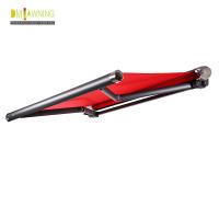 China Balcony Folding Arm motorized patio awning Full Card Awning Black Shop Awning Aluminum for sale