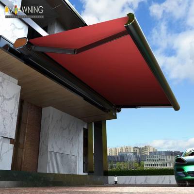 China Restaurant Shop Electric Waterproof Retractable Awning Full Box for sale
