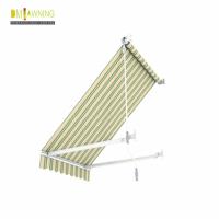 China Patio Retractable Window Awnings Aluminium Drop Arm Awning for sale