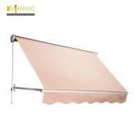 China Patio Waterproof Windproof UV Resistence Aluminium Retractable Awning With Drop Arm for sale