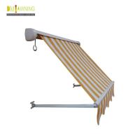 China Patio Waterproof Windproof UV Resistence Aluminium Retractable Awning With Drop Arm for sale