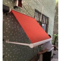 China Aluminium Retractable Window Awnings Polyester Acrylic Drop Arm Awnings for sale