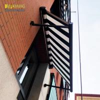China Aluminum Drop Arm Electric Retractable Window Awnings Remote Control for sale