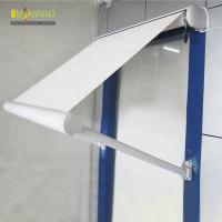 China Drop Arm Remote Retractable Window Awnings  Polyester Acrylic Fabric for sale