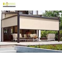 China Motorized Retractable Window Awnings Outdoor Sunscreen Roller Blinds Fabric UV Protection for sale