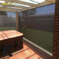 China Motorized Retractable Window Awnings Outdoor Sunscreen Roller Blinds Fabric UV Protection for sale