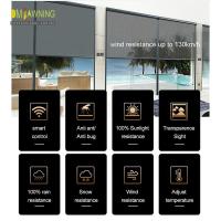 China Aluminum Vertical Outdoor Sunscreen Roller Shades Room Zipper Track Shades for sale