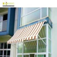 China Outdoor Aluminium Retractable Window Awnings Heavy Duty Drop Arm Folding Window Awnings for sale