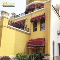 China Anti UV Aluminum French Style Awnings Waterproof Folding Dutch Canopies for sale