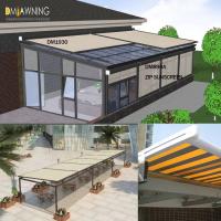 China Black Louvered Roof Pergola Conservatory Remote Control Awning for sale