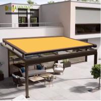China Heavy Duty Retractable Roof Awning Remote Motor Sunshade Waterproof Retractable Pergola Awnings for sale