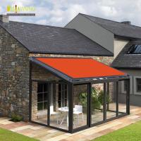 China Conservatory Patio Retractable Roof Awning / Free Standing Balcony Roof Retractable Awning for sale