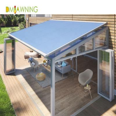 China Aluminum Conservatory Sun Shade Canopy Cassette Waterproof Patio Awning for sale