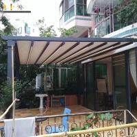 China Aluminum PVC Pergola Awning Kits Sunroom Sunshade Motorised Retractable Roof for sale