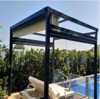 China Aluminum PVC Pergola Awning Kits Sunroom Sunshade Motorised Retractable Roof for sale