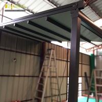 China Retractable Outdoor Pergola Awning Kits Aluminum PVC Sail Pergola Automatic Roof for sale