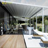 China Outdoor Pergola Awning Kits Garden Sunshade PVC Waterproof Motorized Pergola Awning for sale