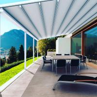 China Outdoor Pergola Awning Kits Garden Sunshade PVC Waterproof Motorized Pergola Awning for sale
