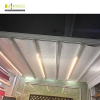 China Aluminum Pergola Awning Kits Motorized Retractable Roof Polyester Acrylic for sale