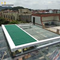 China Waterproof Balcony Retractable Roof Awning Remote Motor Control Aluminium Retractable Awning for sale