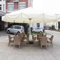 China 4m 5m Double Top Patio Umbrella Large Garden Parasol With Base for sale