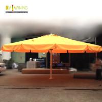 China 4m 5m Double Top Patio Umbrella Large Garden Parasol With Base for sale