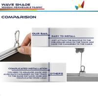 China Manually Retractable Sun Shade Sail Slide  Wire Canopy Pergola Kit 85% Uv Protecting for sale