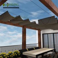 China Wave Roof retractable shade pergola Ceiling Awning Shade Fabric Retractable Pergola Canopy for sale