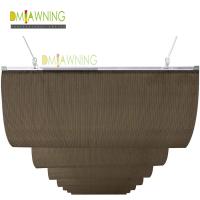 China Wave Roof retractable shade pergola Ceiling Awning Shade Fabric Retractable Pergola Canopy for sale