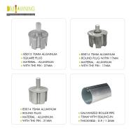 China Awning Aluminum Roller Blind Kits Tube Plug Roman Blind Kit Argos Square Tube Plug for sale