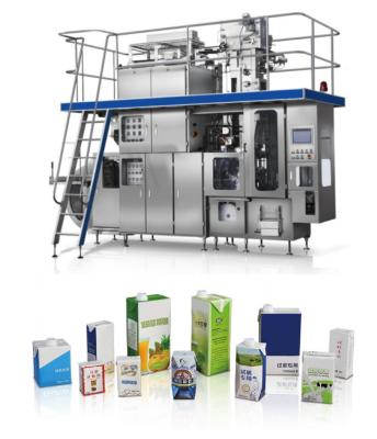 China 1L Aseptic Milk Carton Packaging Machine 15Kw Power 5000 Packs/Hour Capacity for sale