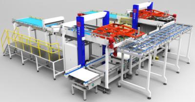 China Semi Automatic Plastic Bottle Packaging Machine Loading Unloading Cage System for Post-Sterilization Lines for sale