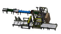 China PLC Touchscreen Single Channel Gantry Palletizer Machine for Bottle Packaging with 1-Channel Capacity for sale