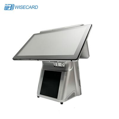 China 15.6 Inch All in One POS Terminal Dual Touch Screen Intel Core Processor for Supermarket Retail for sale